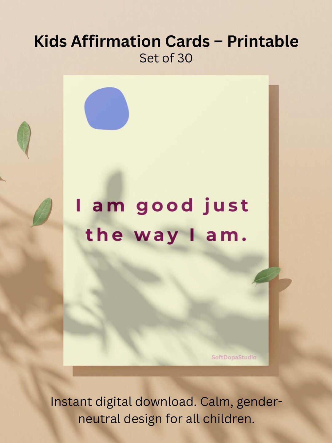 Kids Affirmation Cards Printable (english) – Set of 30 – Positive ...