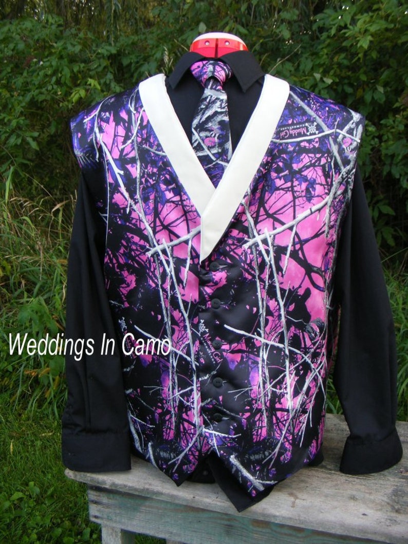 CAMO BLUE Vest + True Timber Blue Trimmed in BLUE - Etsy