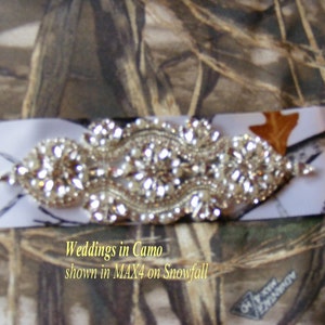 CAMO Sash CHOOSE Your Sash Color With RHINESTONE and Pearl Beading - Etsy