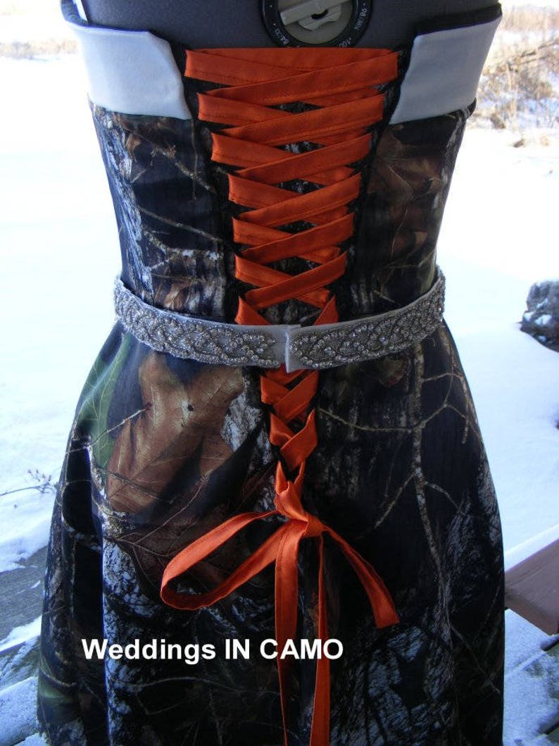 CAMO CORSET TIES ribbon Tiescamo Wedding Dresscamo Prom - Etsy