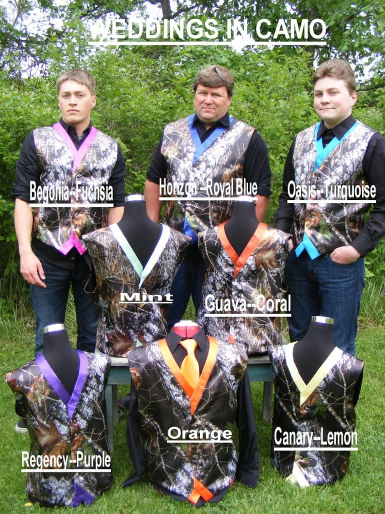 CAMO BLUE Vest True Timber Blue Trimmed in BLUE - Etsy