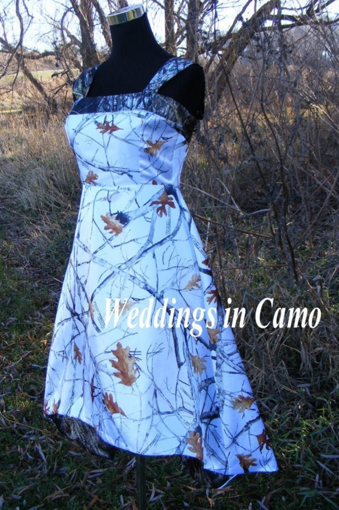 CAMO Dress With HIGH LOW Hemline+color Lining Your Choice of Colors - Etsy