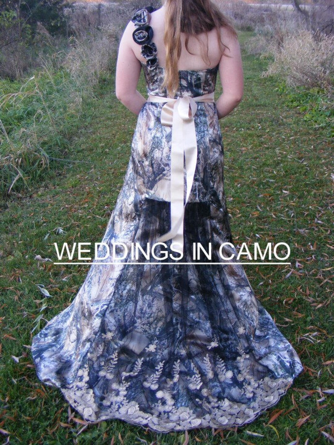RIBBON Sash or CAMO Ribbon Sash Add to WEDDING Dress Mossy Oak Ribbon ...