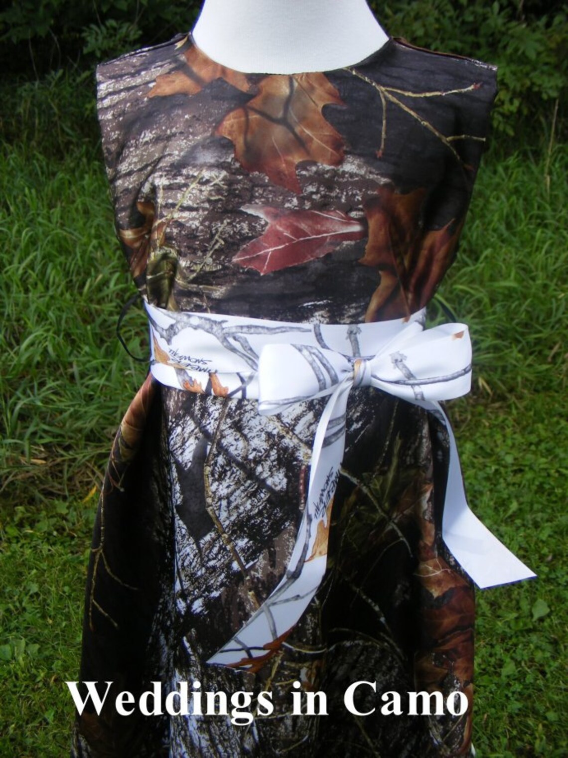 Girls CAMO RIBBON Sash Add to WEDDING Dress Mossy Oak Ribbon - Etsy