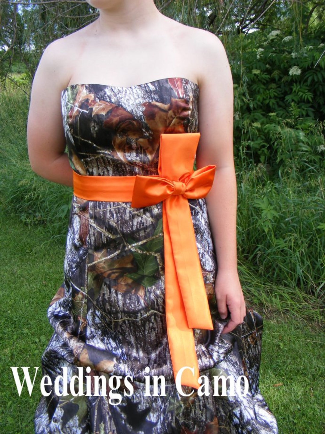 CAMO Sash or SOLID Colored Sash for Your WEDDING Dress - Etsy