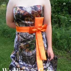CAMO Sash or SOLID Colored Sash for Your WEDDING Dress - Etsy
