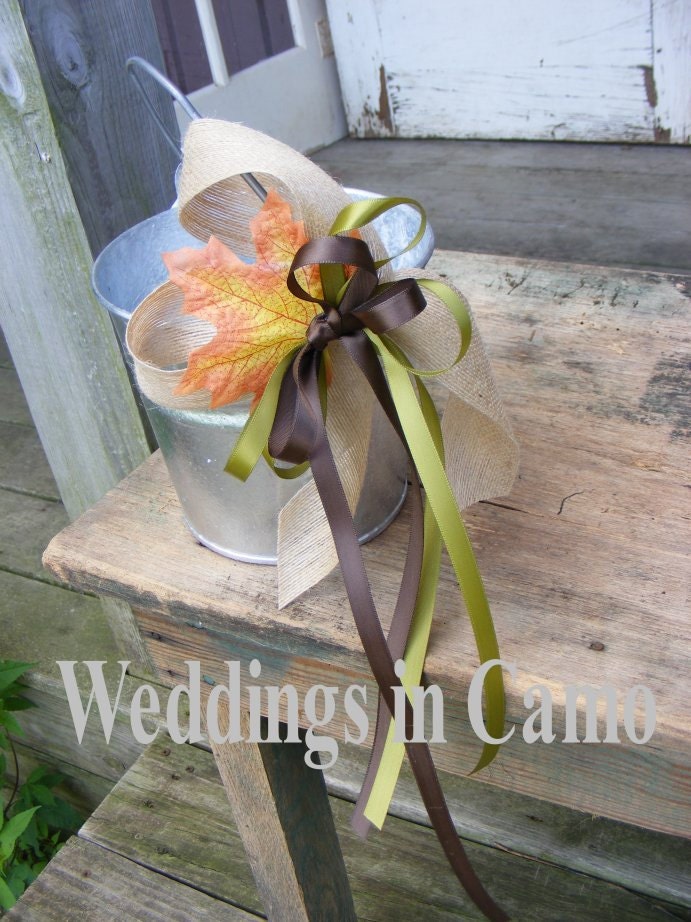 Barn Wedding Pail+camo or Country Wedding+flower Basket - Etsy