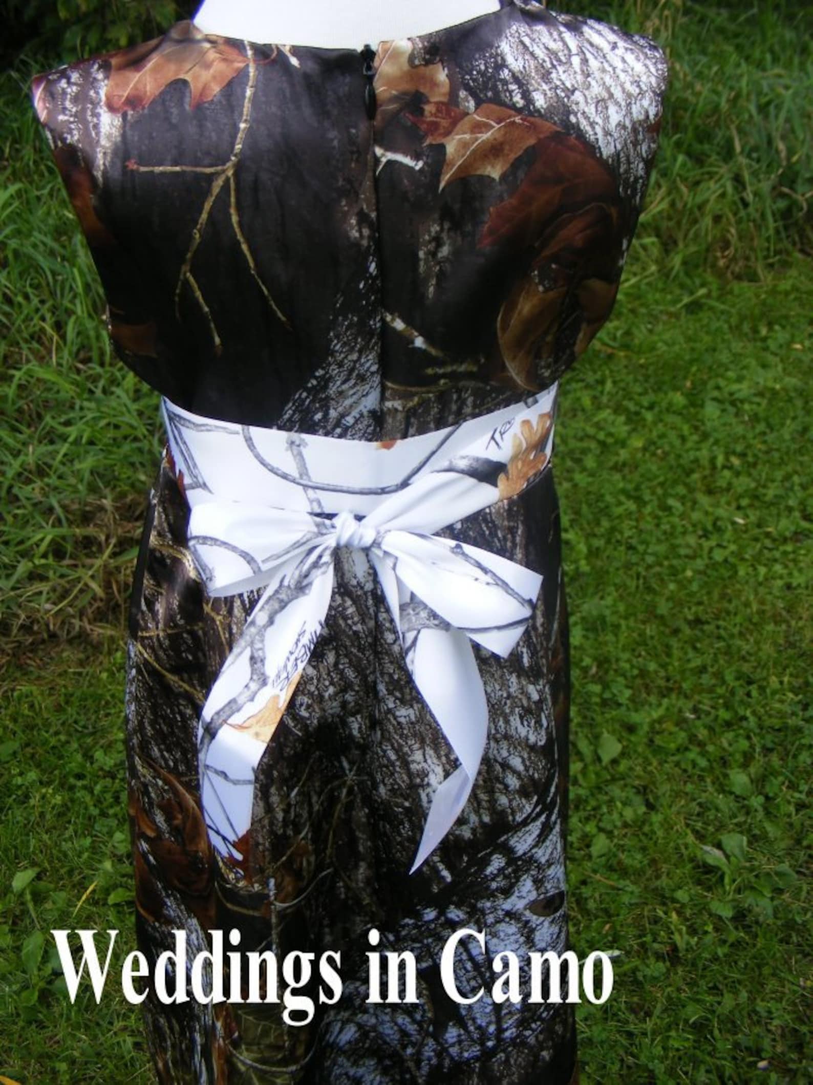 Girls CAMO RIBBON Sash Add to WEDDING Dress Mossy Oak Ribbon | Etsy