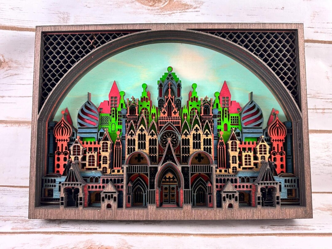 Amazing Detailed Cityscape Mandala Laser Cut 11-layer 12 "x 9" #1548 - Etsy