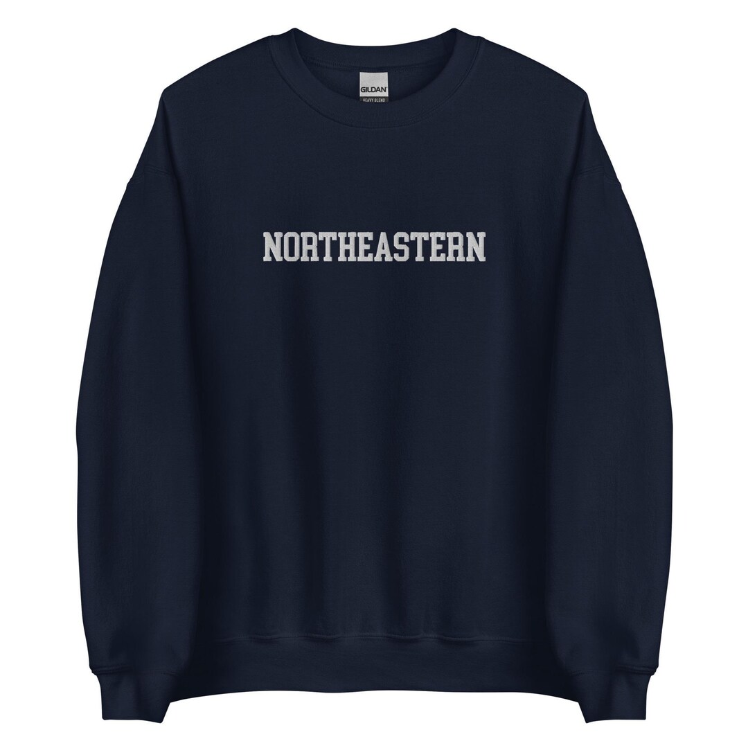 Northeastern University Embroidered Sweatshirt Crewneck, Vintage ...
