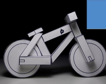 Paperbikes V1.1 XC MTB Mountain Paper Bike Papercraft Bicycle Model Kit ...