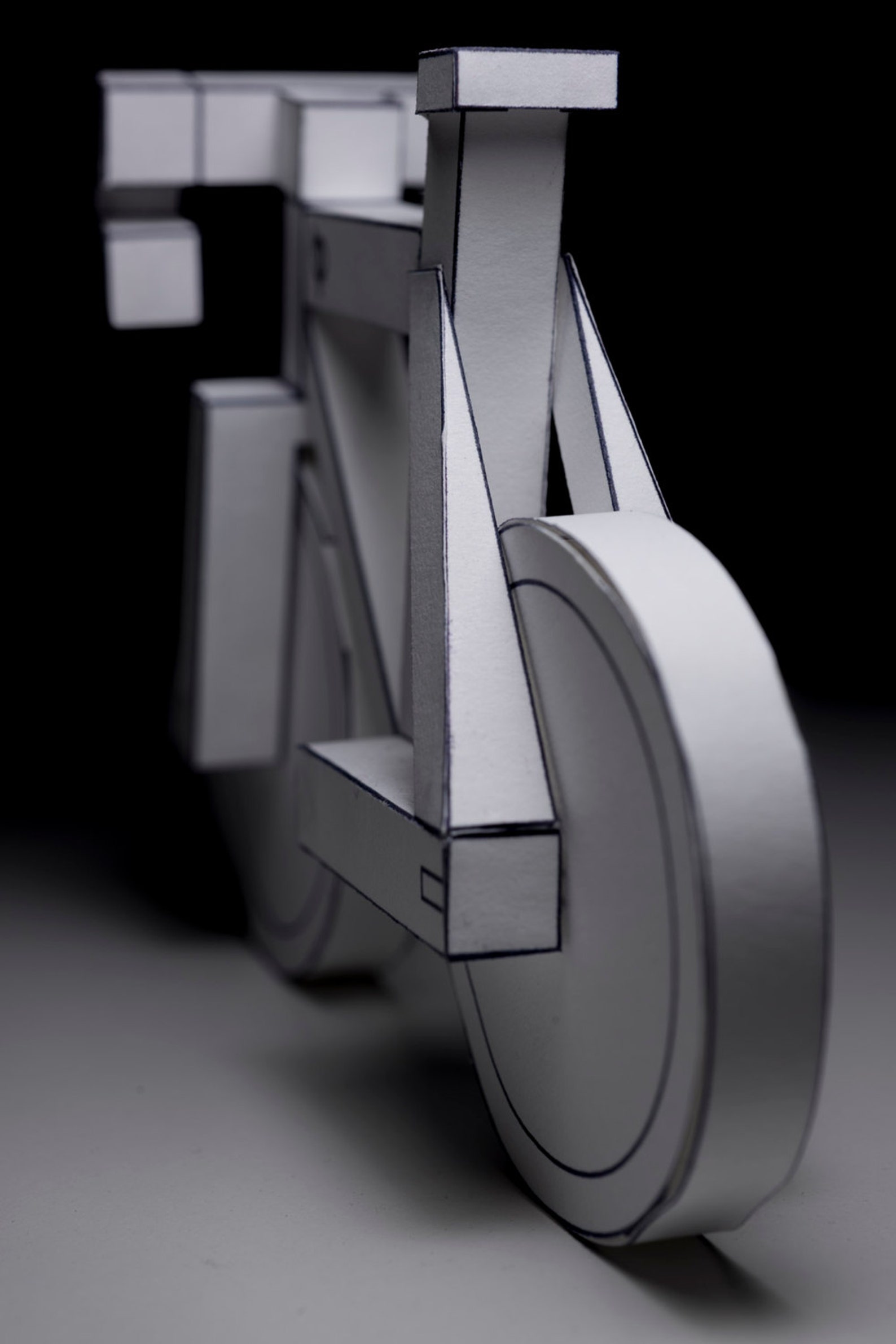 3d Papercraft BLUE Paperbikes V2 Fixed Gear Paper Bike - Etsy