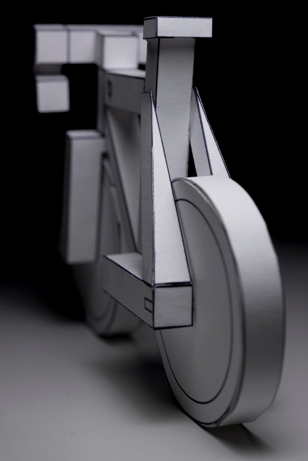 3d Papercraft BLUE Paperbikes V2 Fixed Gear Paper Bike - Etsy