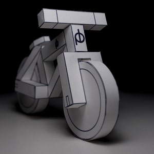 BLUE Paperbikes V1 - Papercraft Bike Paper Model Kit - Mountain Bicycle ...