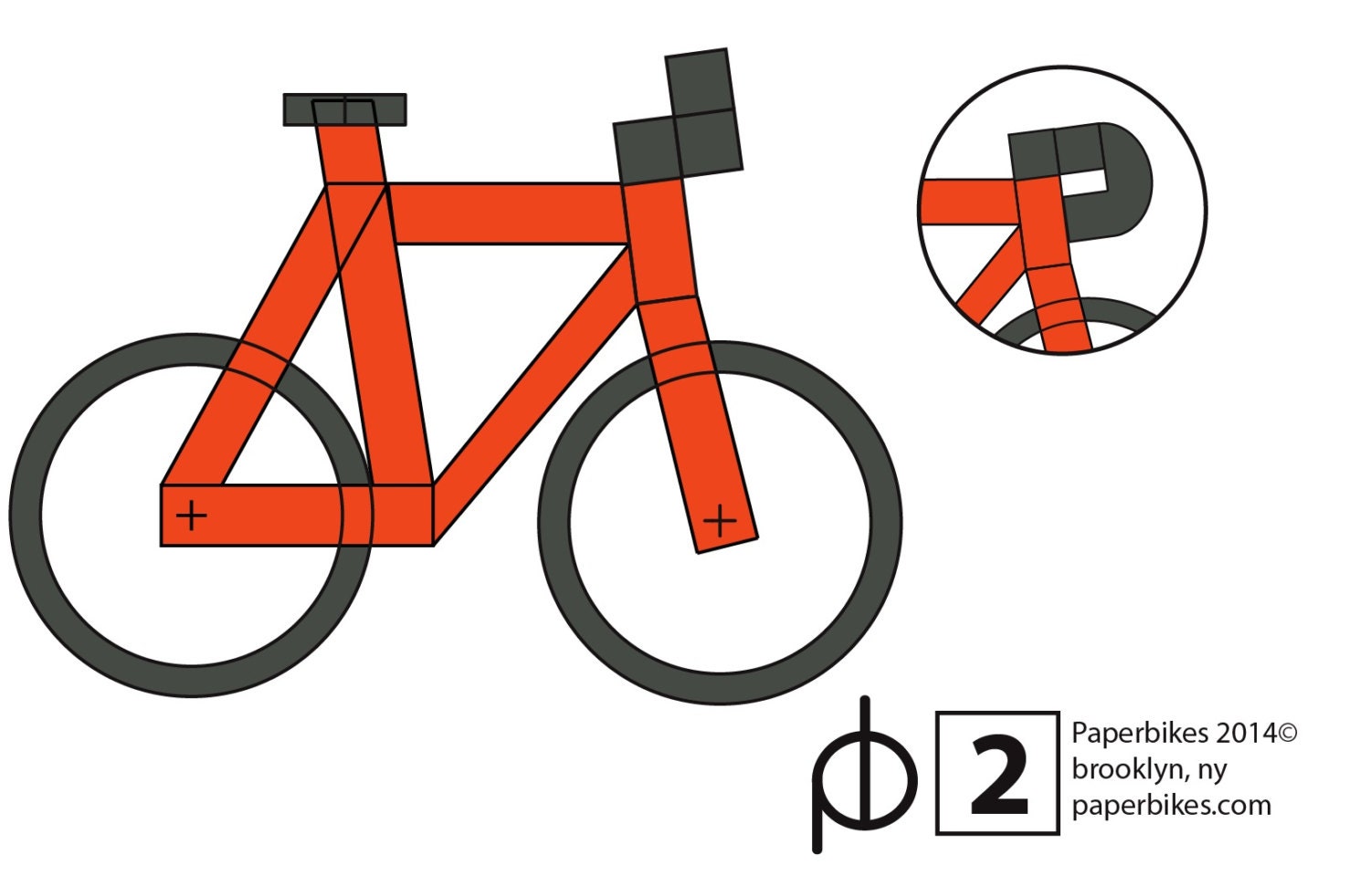 RED Paperbikes V2 Fixed Gear Paper Bike Papercraft Bicycle Model Kit - Etsy