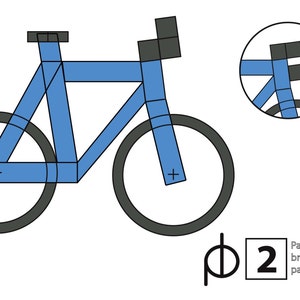 3d Papercraft BLUE Paperbikes V2 Fixed Gear Paper Bike Bicycle Model ...