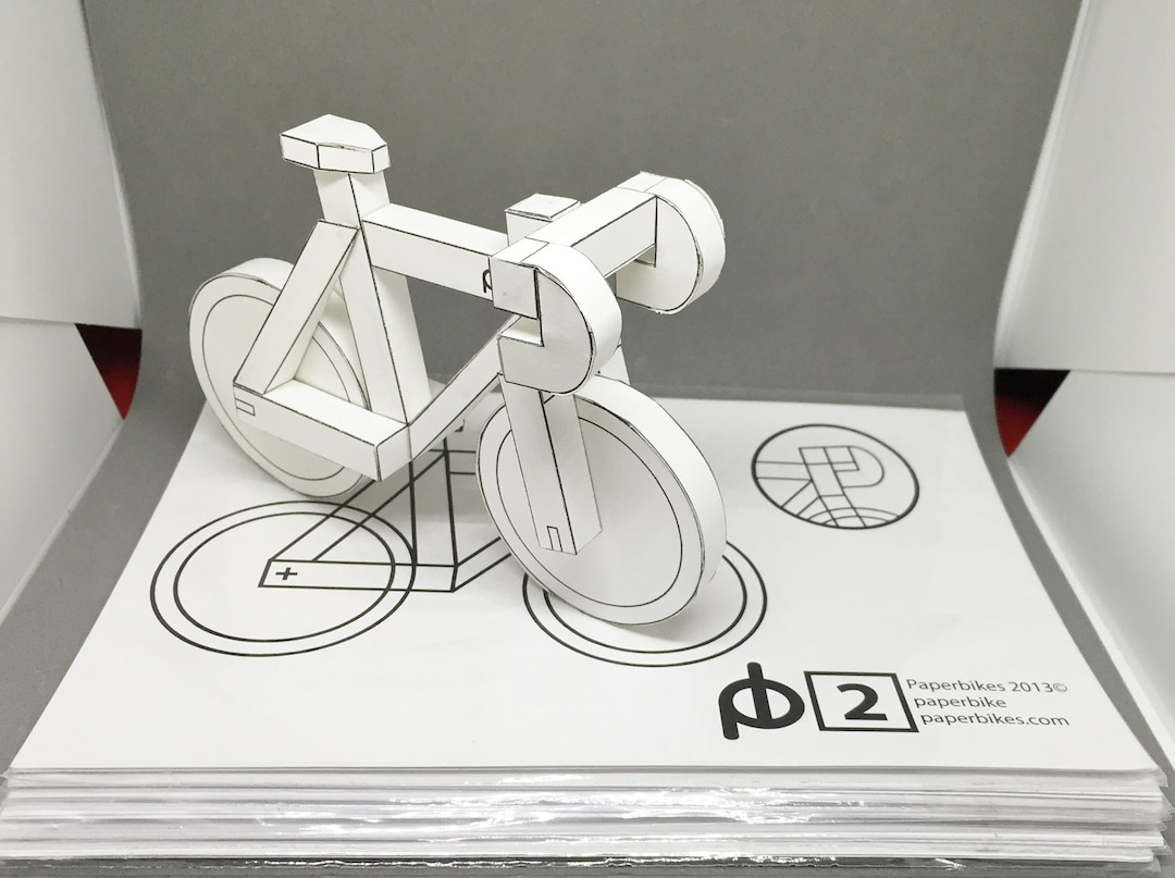 Bicycle Papercraft - Paperbikes V2 - PRINTED Fixed Gear Bike - Etsy