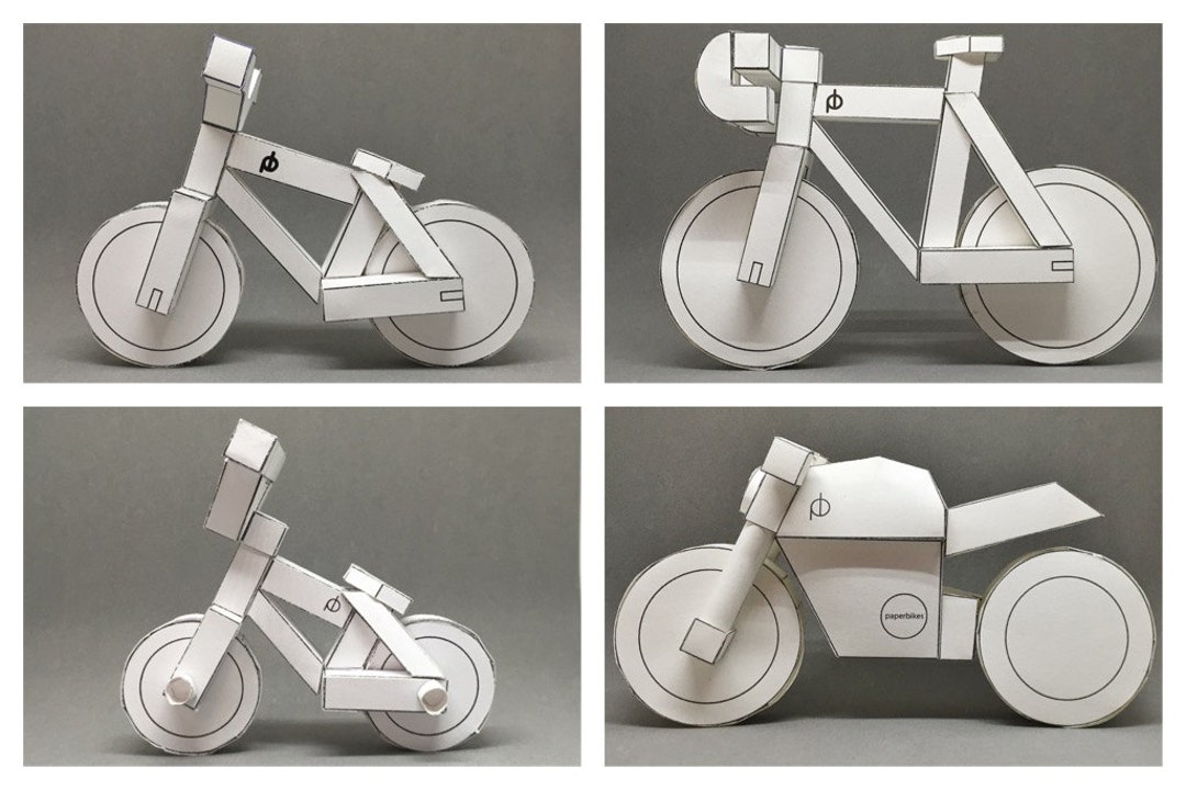 Paperbikes V1, 2, 3 and 101 Papercraft Model Kits - Etsy