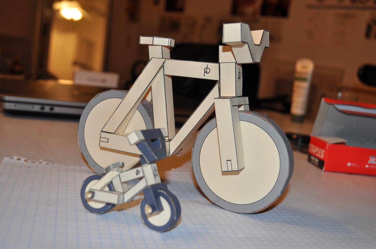 Paperbikes V2l - LARGE Fixed Gear FGFS Paper Bike - Papercraft Bicycle ...