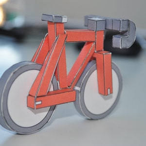 RED Paperbikes V2 Fixed Gear Paper Bike Papercraft Bicycle Model Kit - Etsy