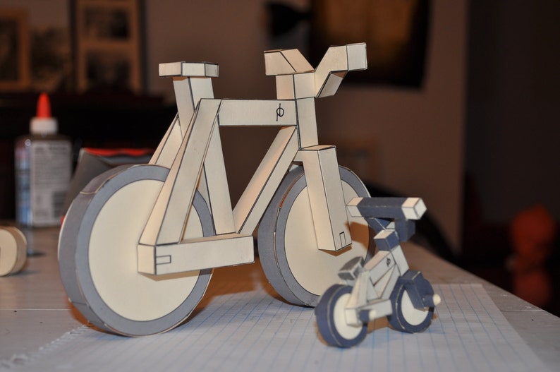 Paperbikes V2l - LARGE Fixed Gear FGFS Paper Bike - Papercraft Bicycle ...