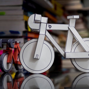 3d Papercraft BLUE Paperbikes V2 Fixed Gear Paper Bike Bicycle Model ...