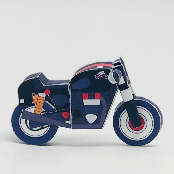 3d Papercraft BLUE Paperbikes V2 Fixed Gear Paper Bike Bicycle Model ...