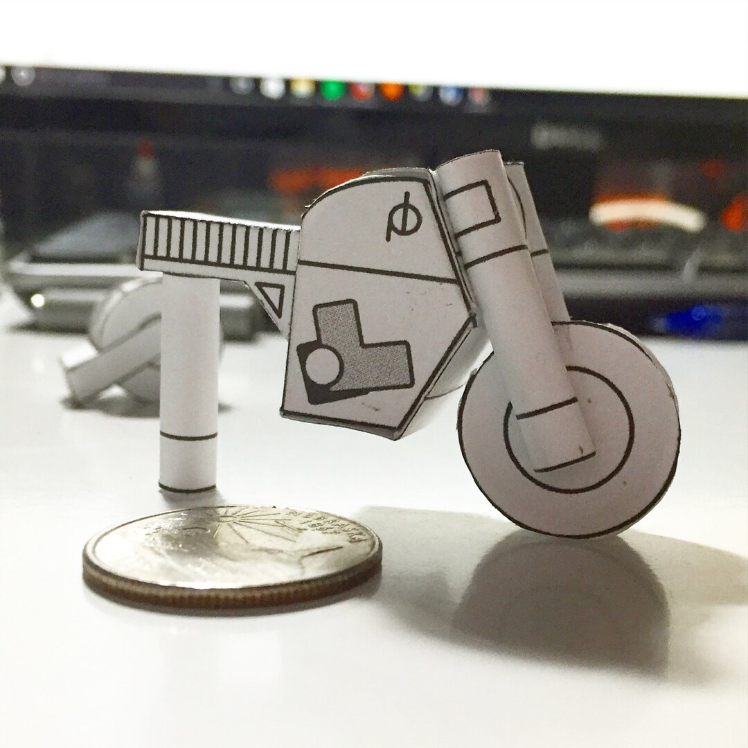 Paperbikes M2 POSTCARD - PAPERCRAFT Model - Etsy