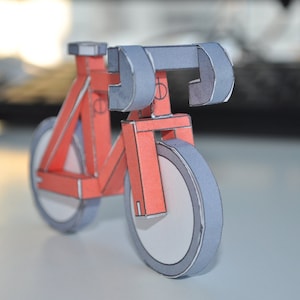 RED Paperbikes V2 Fixed Gear Paper Bike Papercraft Bicycle Model Kit - Etsy