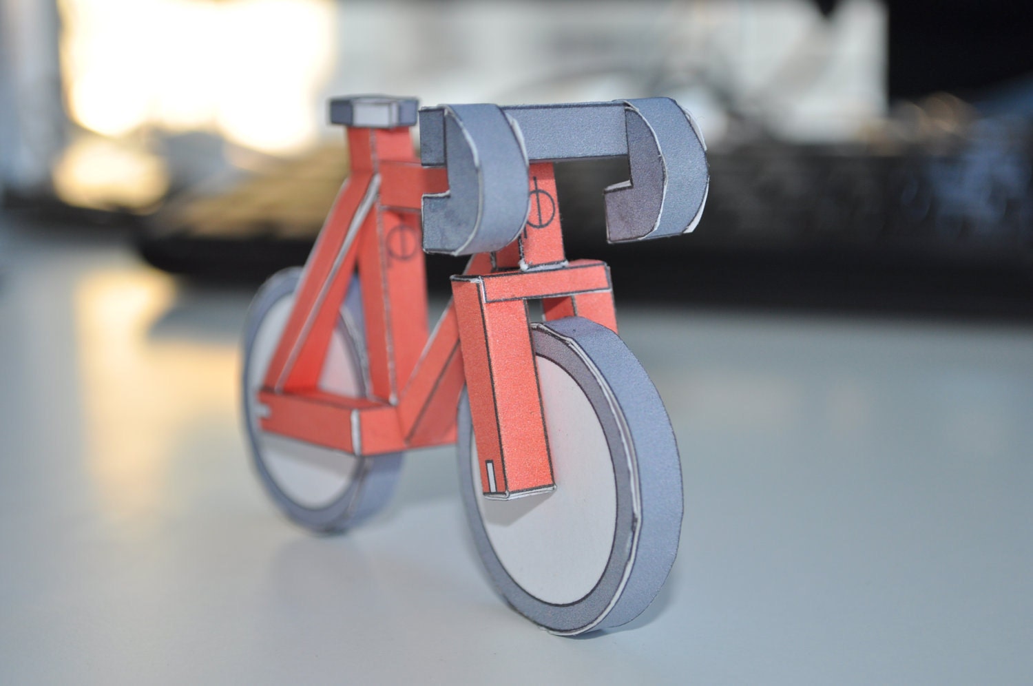 RED Paperbikes V2 Fixed Gear Paper Bike Papercraft Bicycle Model Kit - Etsy
