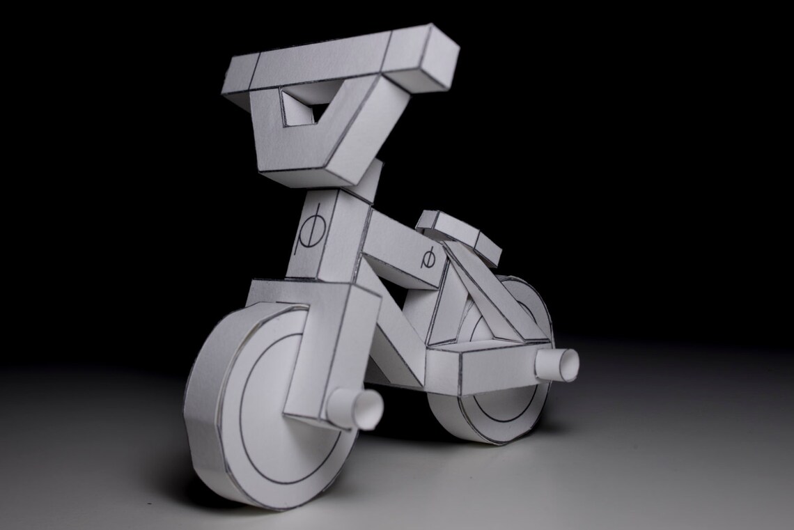 Paperbikes V3 - BMX Street Bike - Papercraft Bicycle Model Kit - Etsy