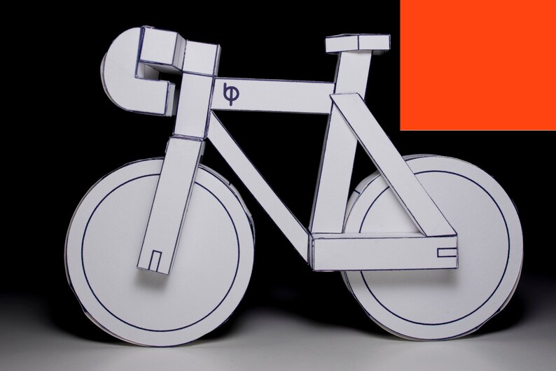 RED Paperbikes V2 Fixed Gear Paper Bike Papercraft Bicycle Model Kit - Etsy
