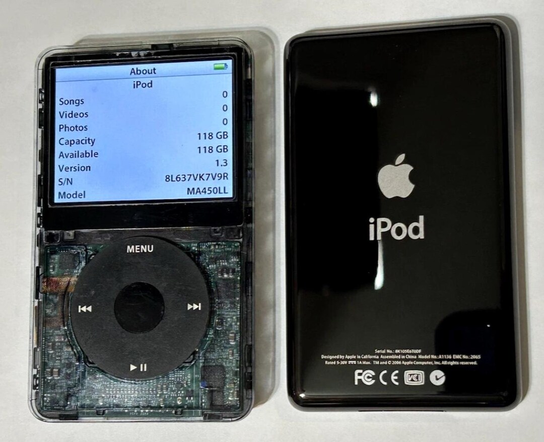 Apple Ipod CLASSIC 5.5th Atomic Black 2TB SSD Wolfson DAC 3000 Mega ...