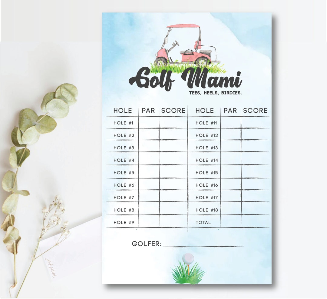 Golf Score Card – Fun Golfing, Bridal Party (PDF Pattern) - Etsy