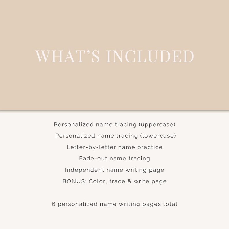 Personalized Name Writing Practice Pack | Custom Name Tracing ...