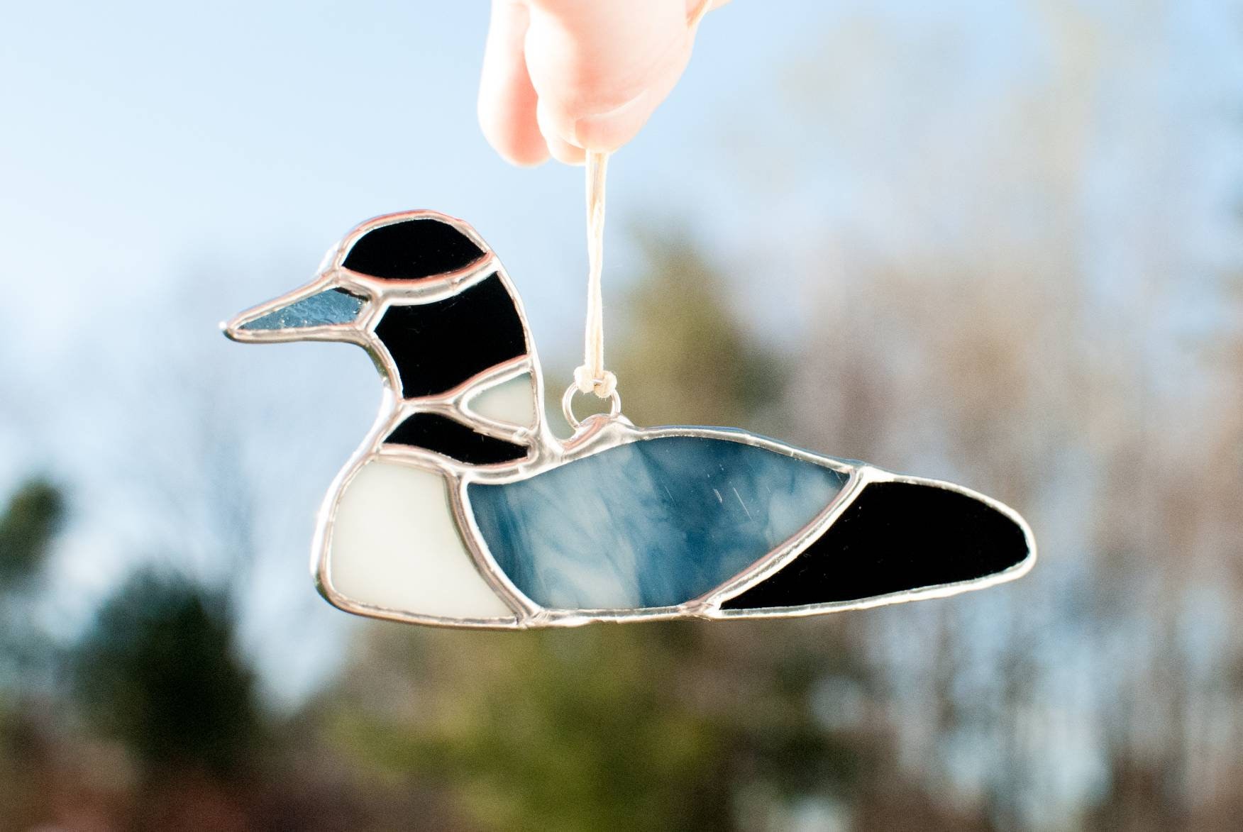 Handmade in Maine Original Stained Glass Common Loon - Etsy
