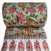 Twin Quilt 70 X 108 - Palampore Lime - 100% Cotton, Reversible Quilt ...