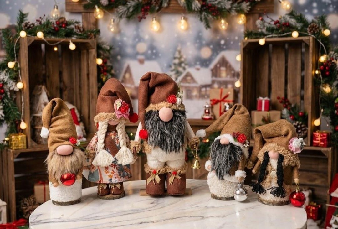 Handmade Rustic Christmas Gnomes, Nordic Farmhouse Holiday Decor - Etsy