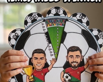 Soccer Math Spinner Wheel • Multiplication Game Printable • Football ...