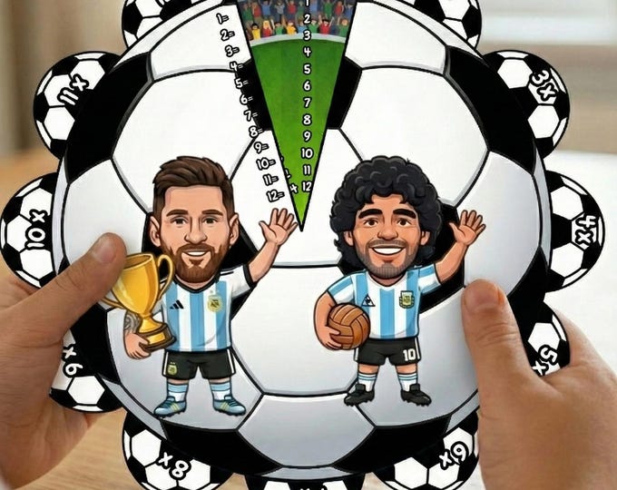 Soccer Math Spinner Wheel • Multiplication Game Printable • Football ...