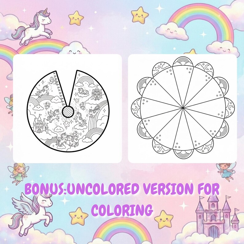 Unicorn Multiplication Chart Wheel Game • Math Facts Spinner • Times ...