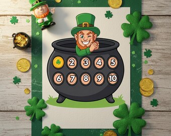 St Patricks Day Math Activity Preschool Printable | Pot of Gold ...