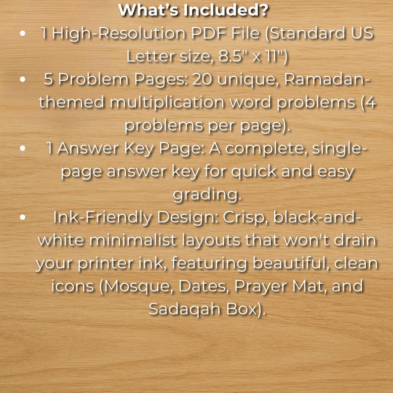 Ramadan Math Word Problems Printable | 3rd & 4th Grade Multiplication ...