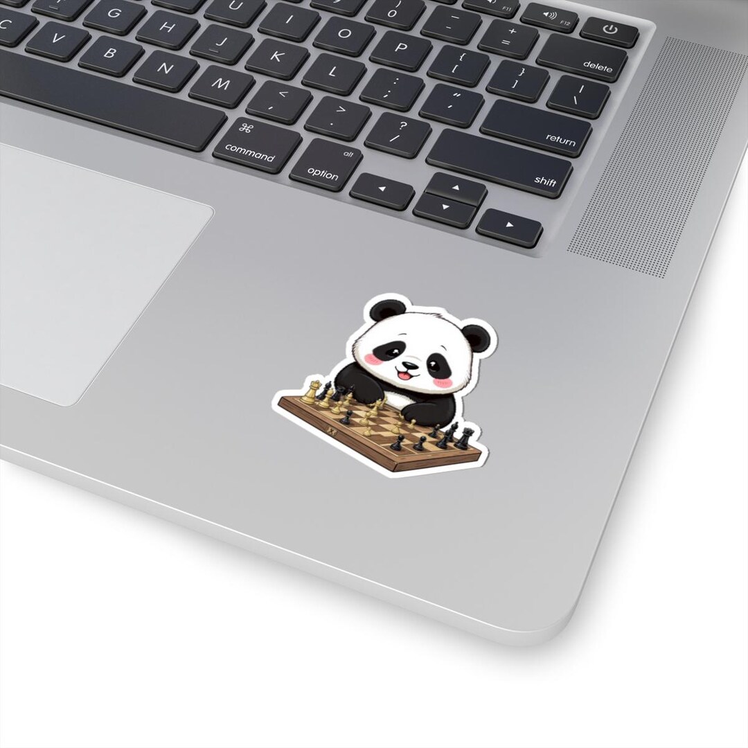 Cute Panda Playing Chess Sticker | Kiss-cut Vinyl Sticker - Etsy