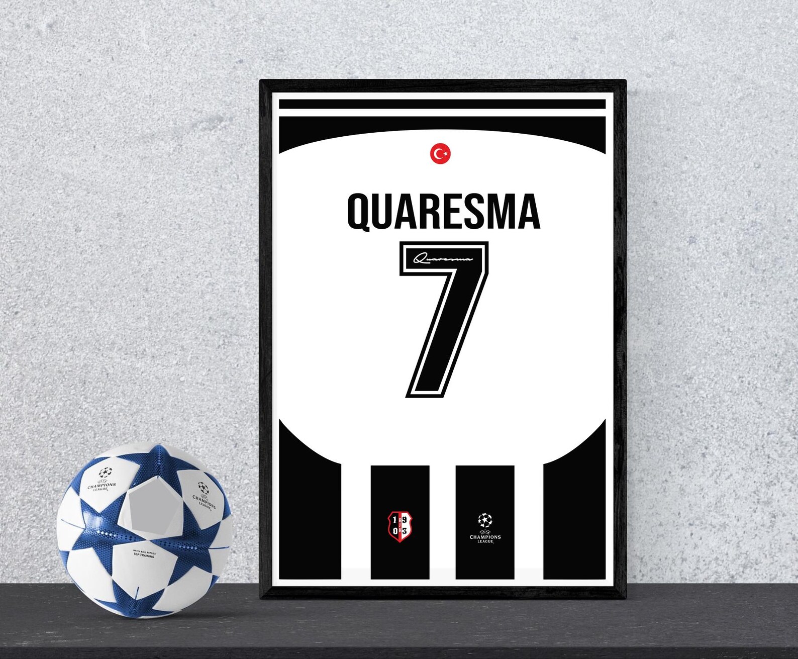 Quaresma Jersey Design Poster, Signed Football Poster, Digital Download ...