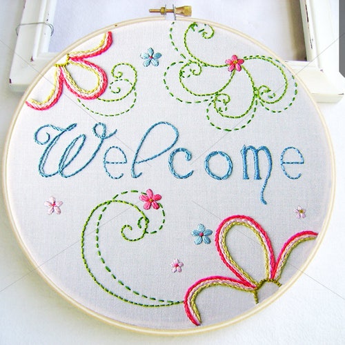 TREE Spring Spiral PDF Hand Embroidery Pattern - Etsy