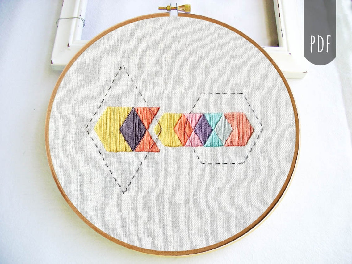 GEOMETRIC ARROW | Pdf Hand Embroidery Pattern - Etsy