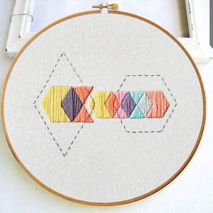 GEOMETRIC ARROW | Pdf Hand Embroidery Pattern - Etsy