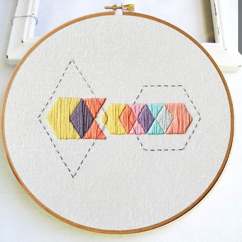GEOMETRIC ARROW Pdf Hand Embroidery Pattern - Etsy