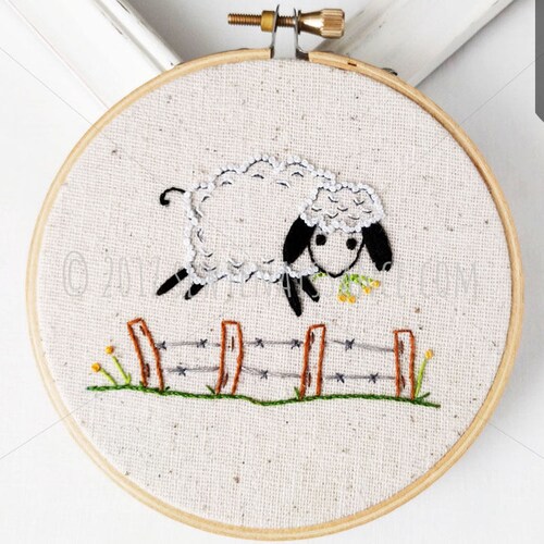 COUNTING SHEEP PDF Hand Embroidery Pattern One Buttercup - Etsy